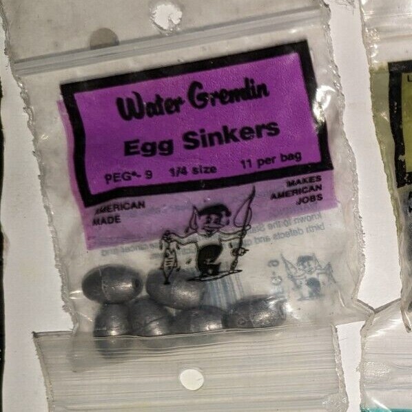 Water Gremlin Egg Sinkers PEG choose your size NIP | eBay