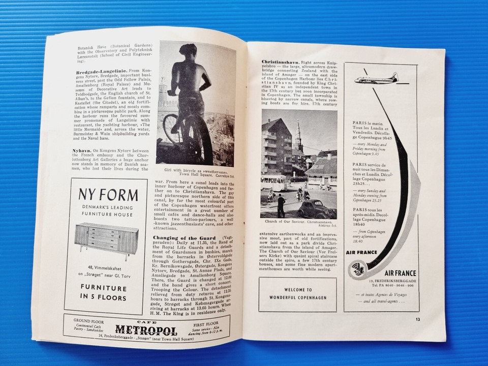 THIS WEEK COPENHAGEN 50s VINTAGE DEPLIANT TOURIST MAP BROCHURE VIAGGIO ...