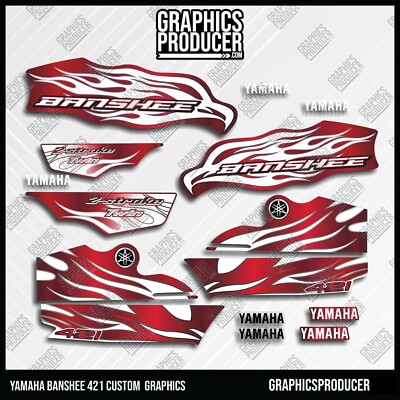 2009 Yamaha Banshee Graphics Decals 421 Full Stickers Gloss Vinyl ...
