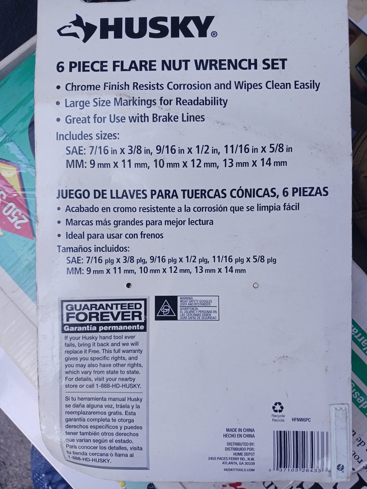 Husky SAE & MM Flare Nut Wrench Set (6-Piece) SKU 649305 | eBay