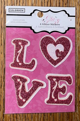 Colorbok Layered Title Glitzy LOVE Letters Marriage Anniversary Glitter ...