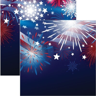 Fireworks at Night, patriotic, DS scrapbook paper - Scrapbook Customs ...