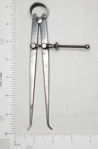 Vintage L.S. Starrett 6” Spring Dividers Inside Caliper Athol Mass ...