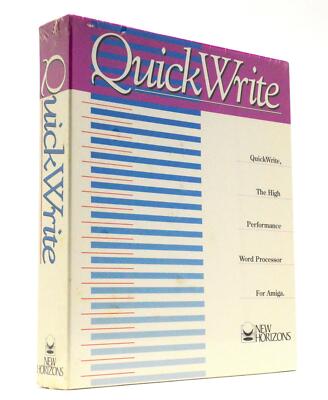 Brand New! AMIGA "QUICKWRITE" Word Processor Software FACTORY SEALED ...