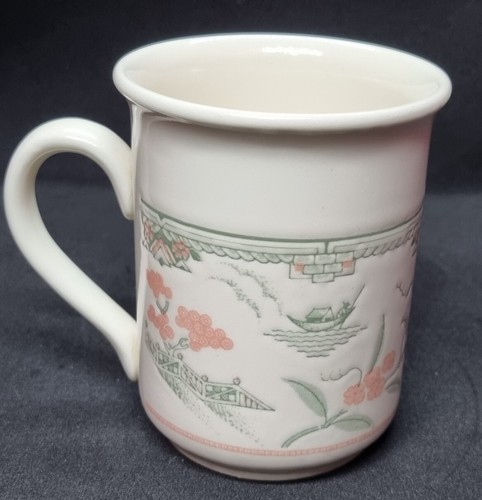 VINTAGE BILTONS COLOROLL PEACH WILLOW EMBOSSED PATTERN COFFEE TEA MUG ...