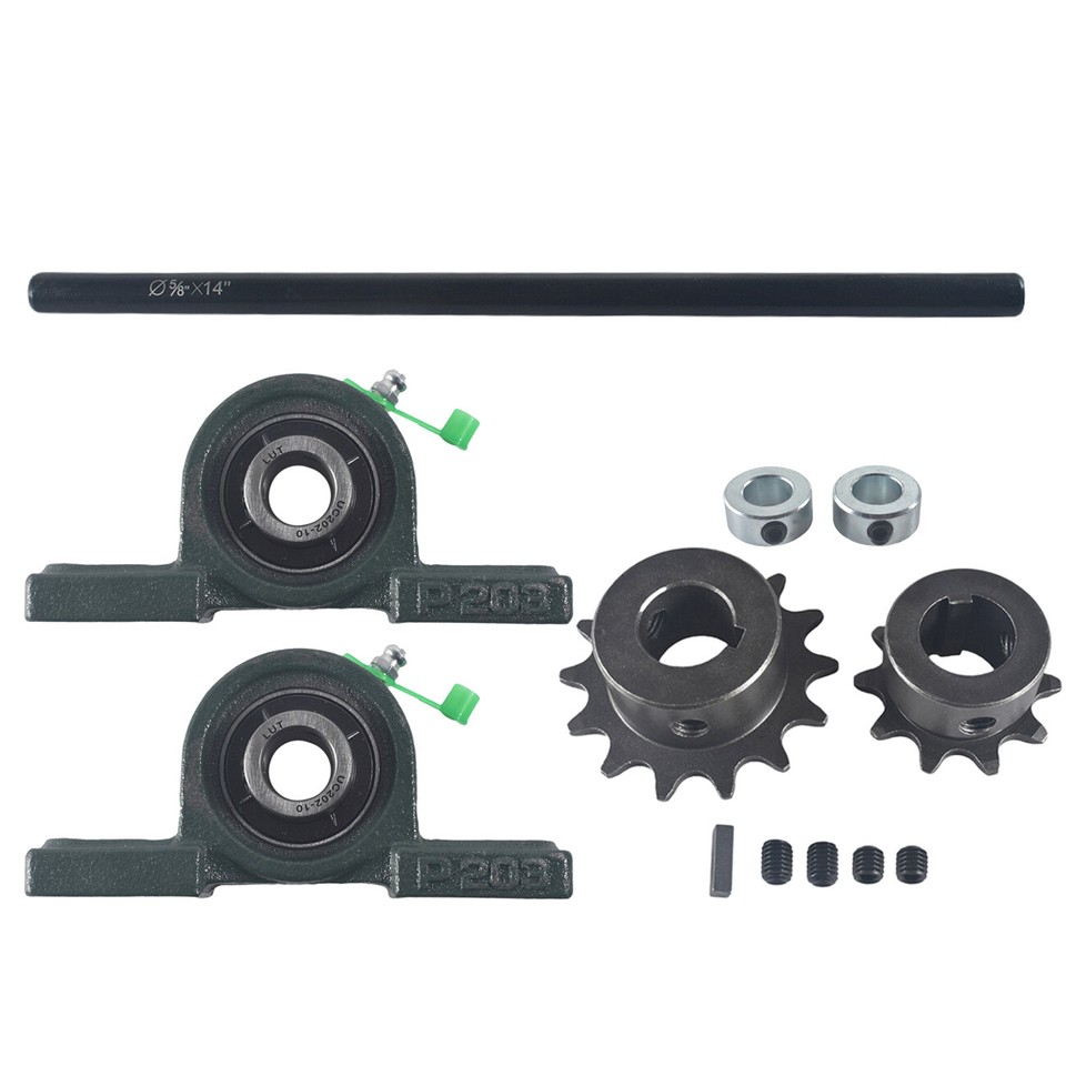 Jackshaft Kit 3/4" 5/8"X10" 12" 14" 16" #420 #35 Chain Go Kart Mini ...