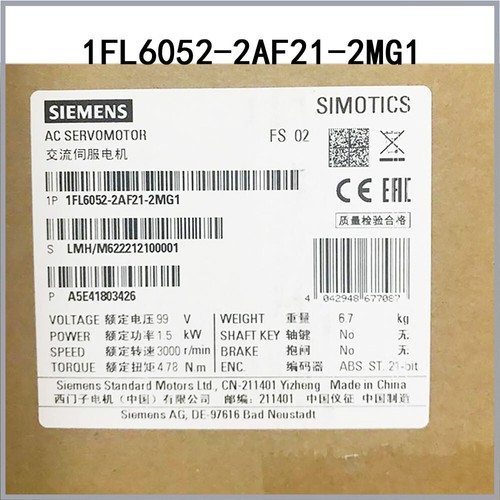 New original SIEMENS ac servo motor 1FL6052-2AF21-2MG1 PLC MODULE ...
