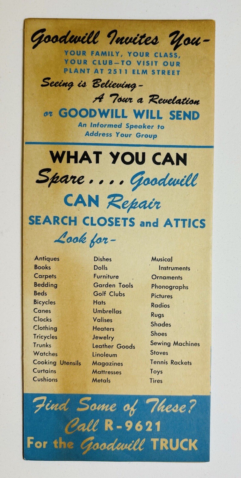 BROCHURE: 1940S GOODWILL - Goodwill Industries of Dallas Texas | eBay