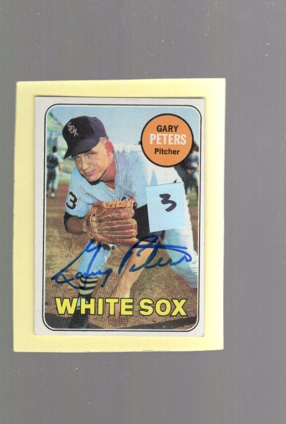 Autographed Gary Peters 1969 Topps White Sox #34 free shipping #3 | eBay