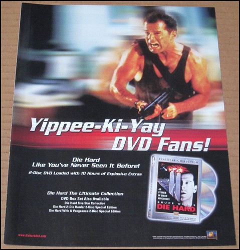2001 Bruce Willis Die Hard Ultimate Collection Print Ad DVD ...