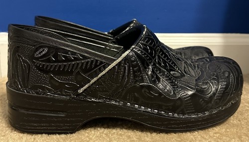 Dansko Shoes Women’s Black Embossed Leather Clog Size 11.5-12 (42) | eBay