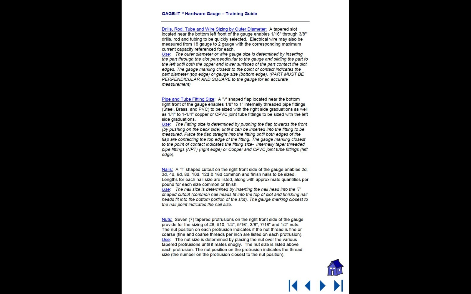 GAGE-IT Hardware Gauge Measuring Tool for Pipe Threads Wire Drills ...