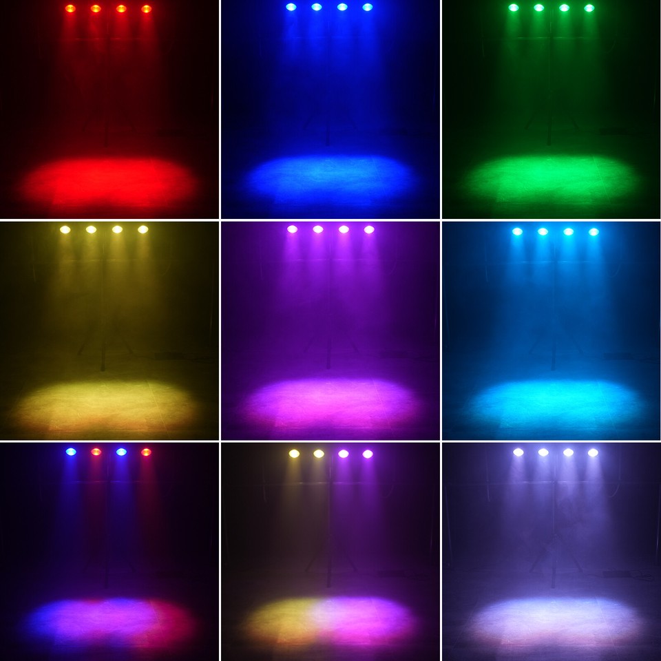 Equinox Gigabar MKII 4x60W RGB COB T-Bar Lighting System with Foot ...