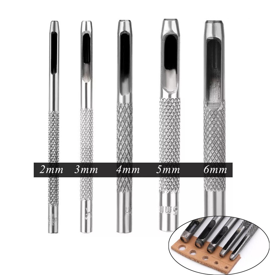 Leather Hole Punches Round Hole Punch set Hollow Punch Set DIY Leather ...
