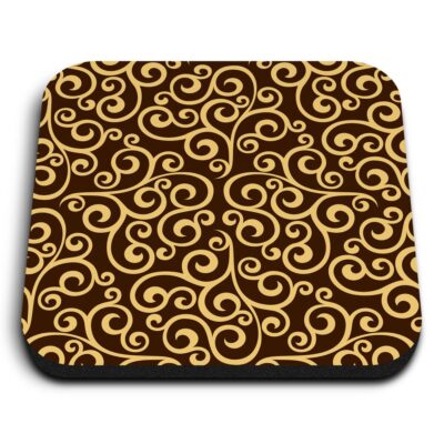1x Square Fridge MDF Magnet Vintage Floral Pattern Baroque Art #53522 ...