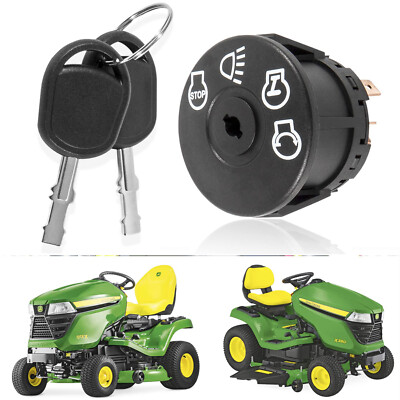 for John Deere X100 Series Ignition Switch 2 Keys X300 X304 X320 X324 ...