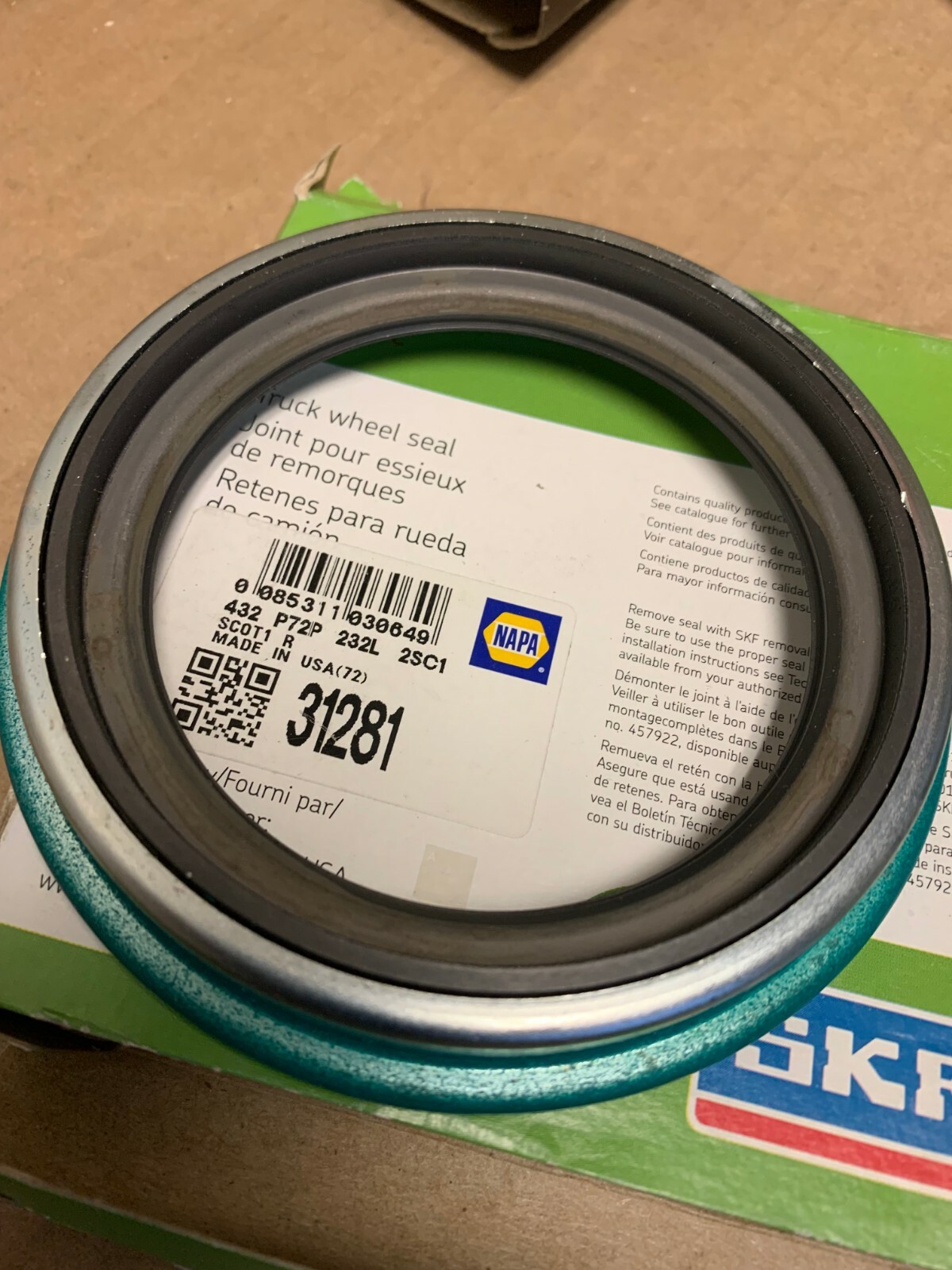 ONE GENUINE NAPA SCOTSEAL SKF 31281 | eBay