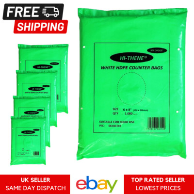 1000 Butcher Counter Bags Polythene Poly Bags Freezer Storage Pinch ...