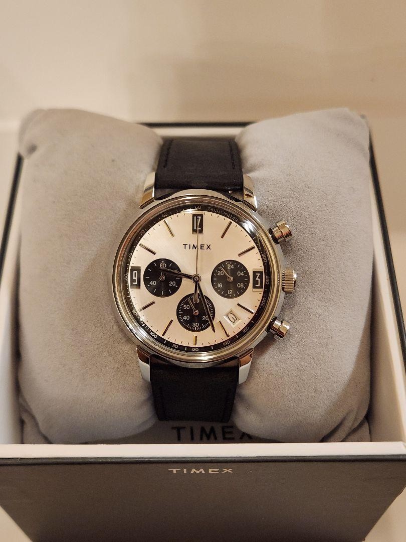 Timex Marlin Chronograph Panda Dial 39mm Manual Wind … - Gem