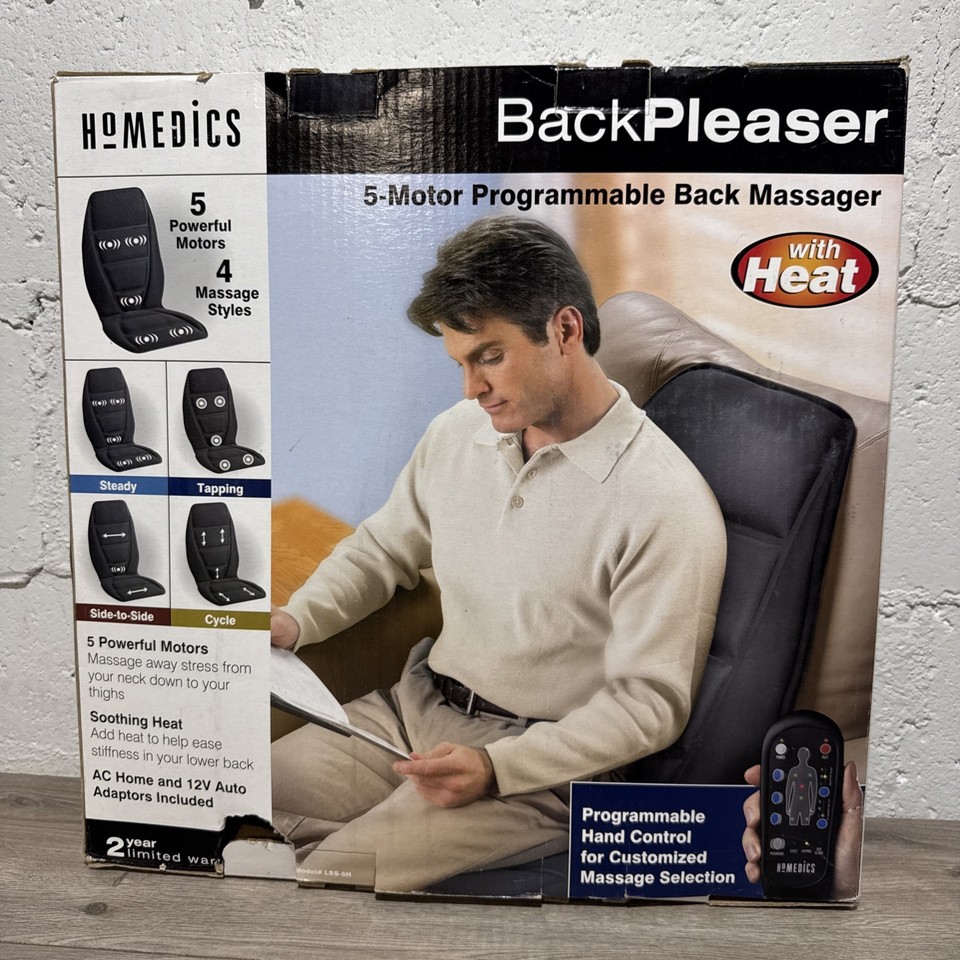 Homedics Back Pleaser 5 Powerful Motors 4 Massage w/Heat Massager | eBay