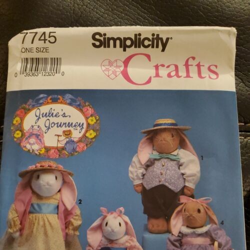 SIMPLICITY #7745 - 12" & 14" "JULIE'S JOURNEY" BUNNY DOLLS FAMILY ...