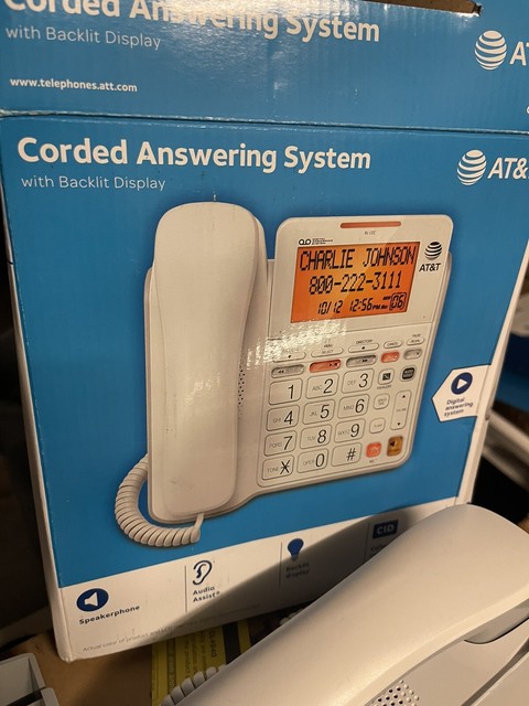 AT&T CL4940 Single Line Corded Phone - White for sale online | eBay