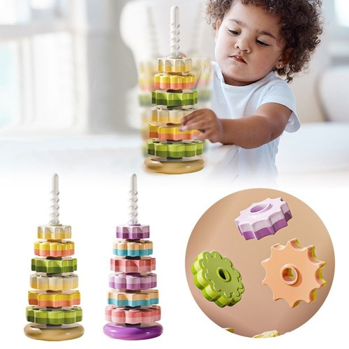 ABS Baby Spinning Stacking Toys Gears Spin Stacking Toy Kids Gift | eBay