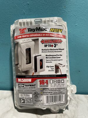 TayMac Weatherproof Low Profile Expandable In-Use Device Cover ML500W ...