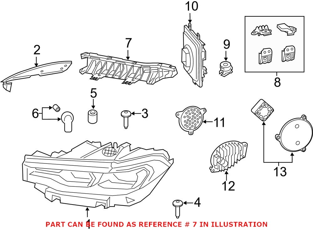 Genuine OEM Headlight Bracket for BMW 63119466171 | eBay