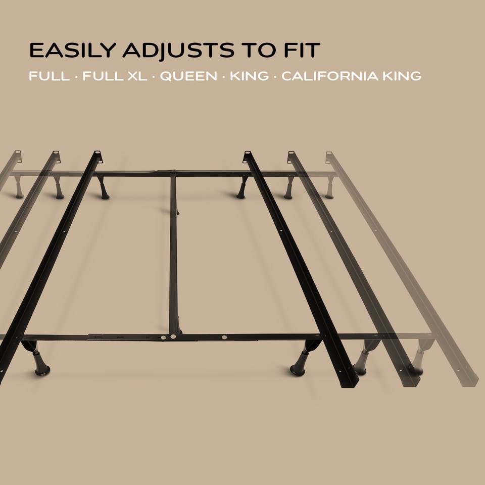 Metal Bed Frame Twin, Full, Queen King Size Adjustable Heavy Duty Steel ...