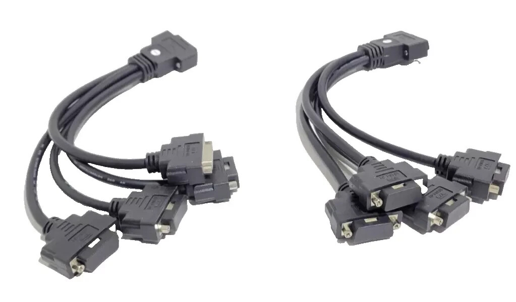 LOT OF 2 - MATROX 16104-01 BLACK SPLITTER CABLE QUAD HEAD KX-20 DVI | eBay