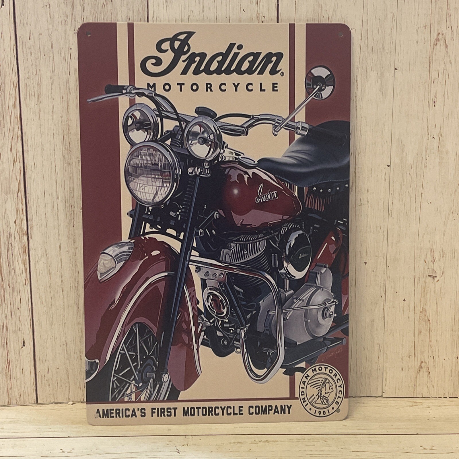 indian motorcycle Metal Sign Since 1901 Americans First Company | eBay