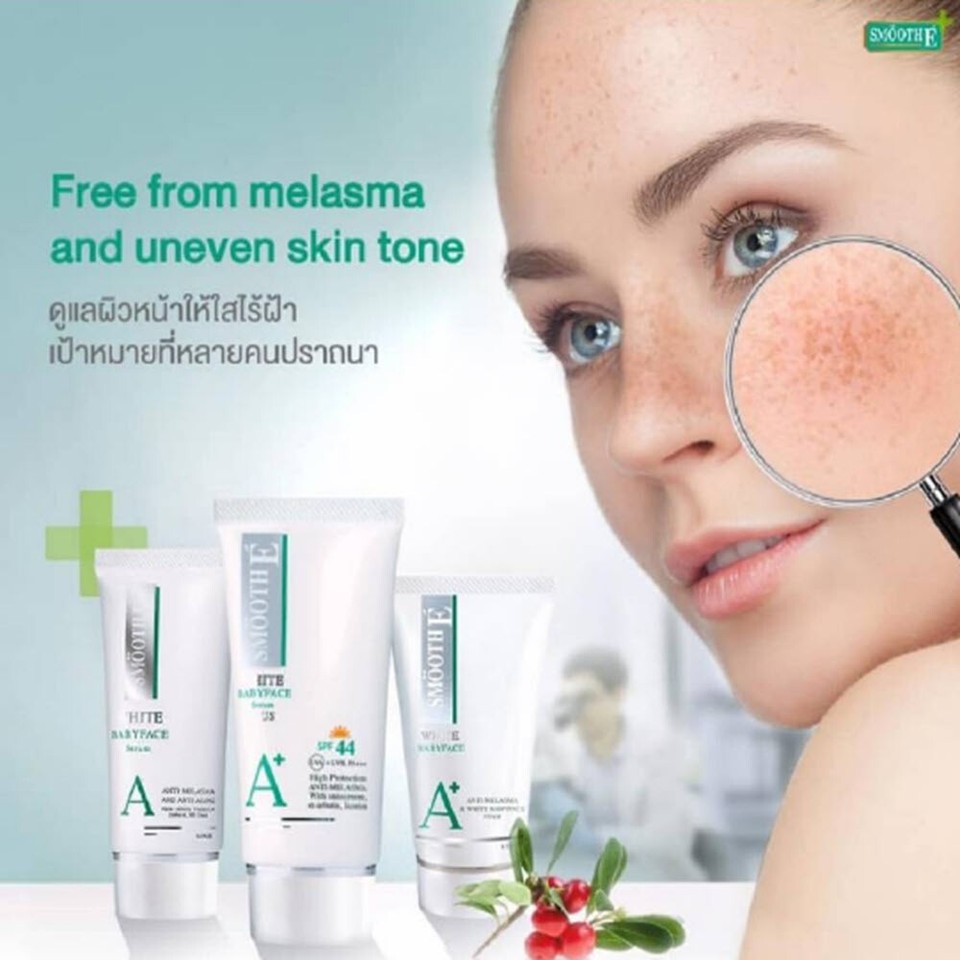 Smooth-E Anti-Melasma Anti-Aging Whitening Cream Serum White Babyface ...