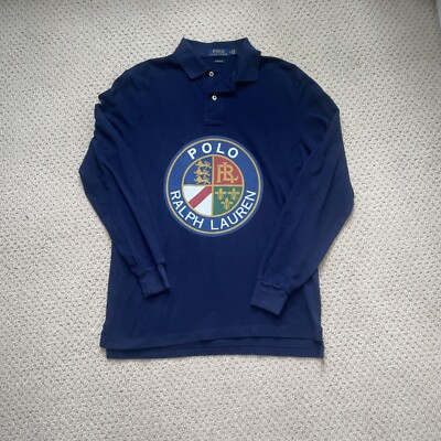 Polo Ralph Lauren Cookie Logo Polo Sz M Long Sleeve | eBay