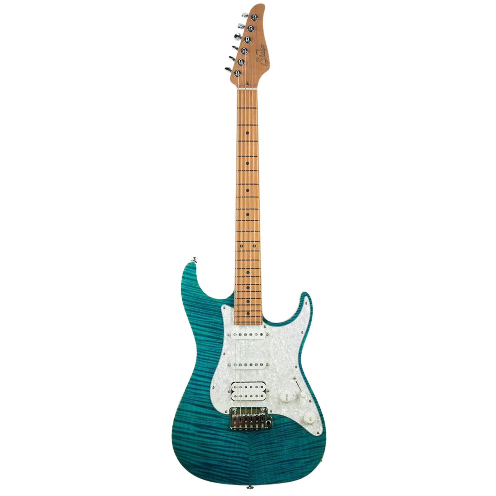 Suhr Standard Plus HSS Electric Guitar, Roasted Maple Fingerboard, Bahama Blue