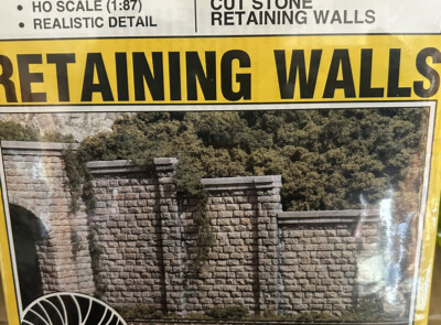 Cut Stone Retaining Walls HO Scale Woodland Scenics C1259 NIB Sealed ...