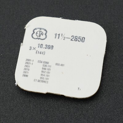 Genuine ETA 2850 Dial Lock (3) Watch Part 10.300 MIS3033 New Old Stock ...
