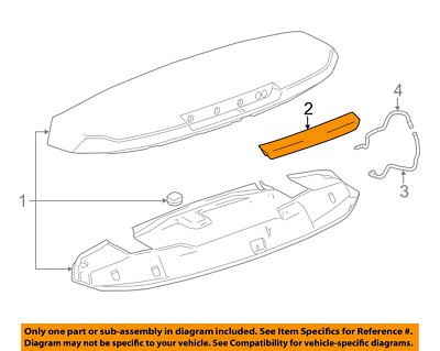 GM OEM 15-20 Escalade ESV,Escalade Lift Gate Spoiler-High Mount Lamp ...