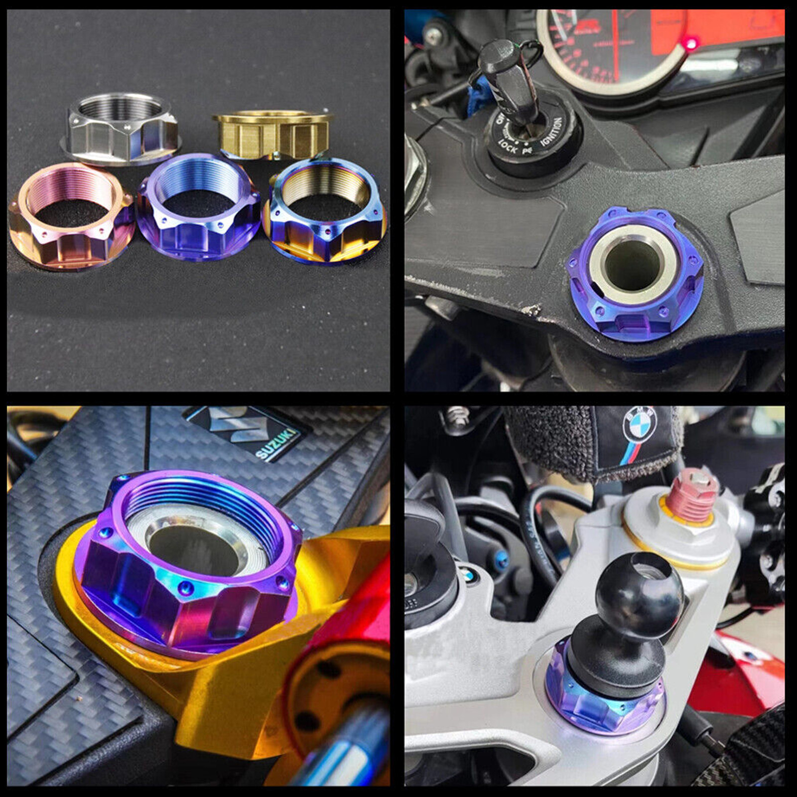 M28 Titanium Alloy Nut Motorcycle Axis CNC Hex Nut Pitch 1.0 | eBay