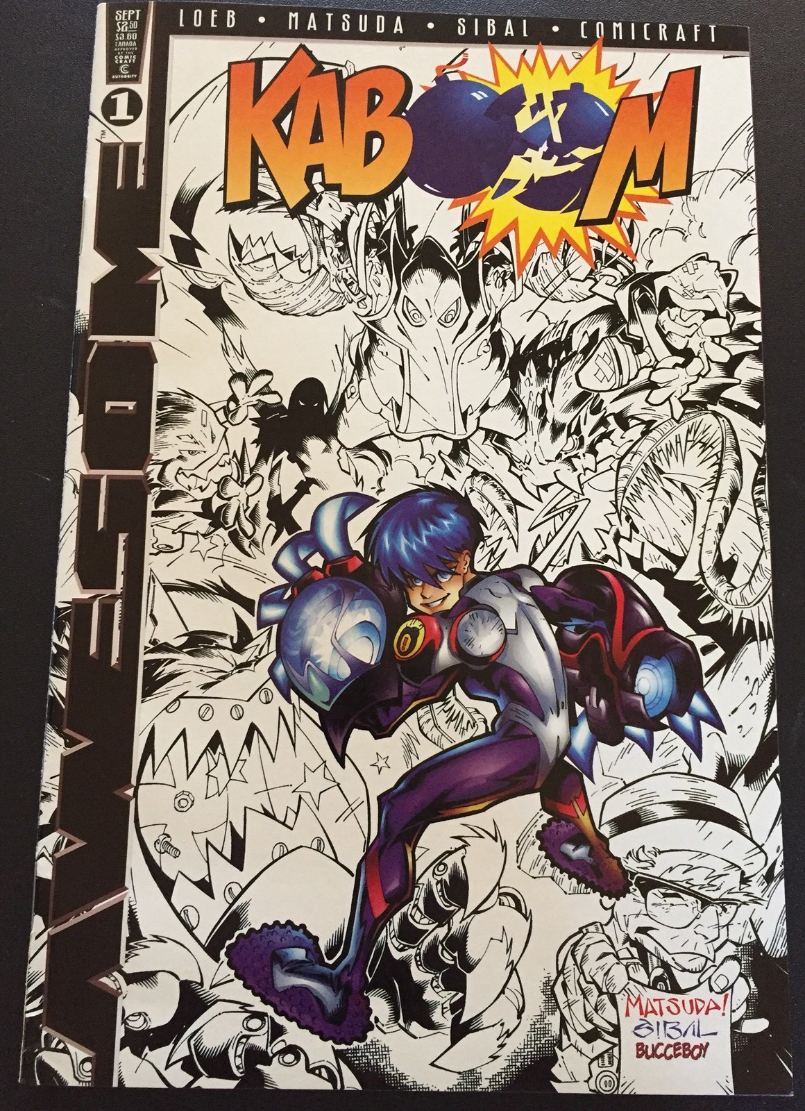 Kaboom #1 NM 1st Appearance Jeff Matsuda Cover 1997 Awesome Comics | eBay