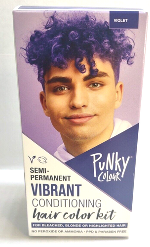 Punky Colour Conditioning Semi-Permanent Violet Purple Hair Color Kit 3 ...