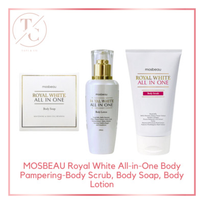MOSBEAU Royal White All-in-One Body Pampering-Body Scrub, Body Soap ...