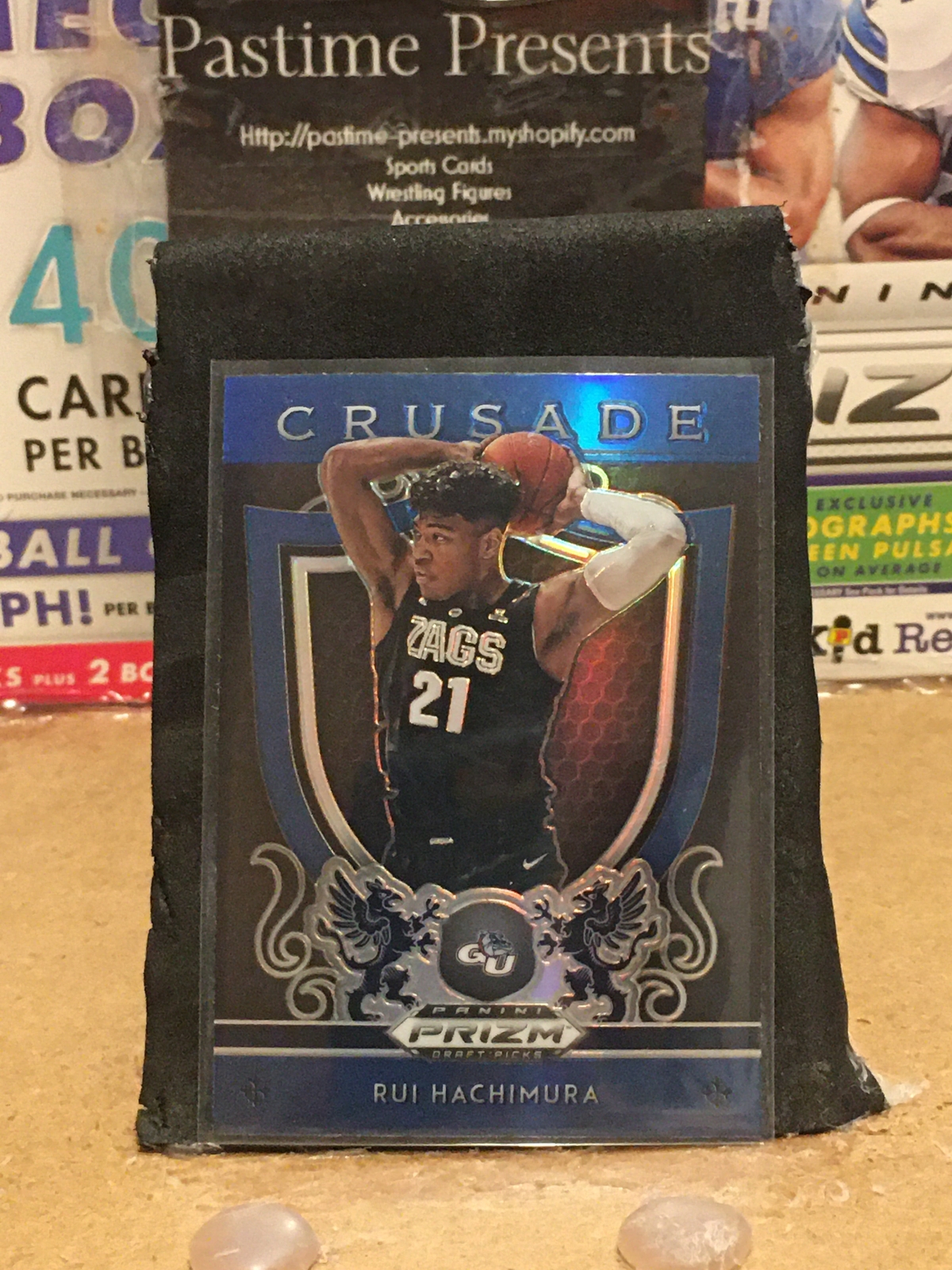 2019-20 Panini Prizm Draft Picks Rui Hachimura Crusade Blue Prizm #5 ...