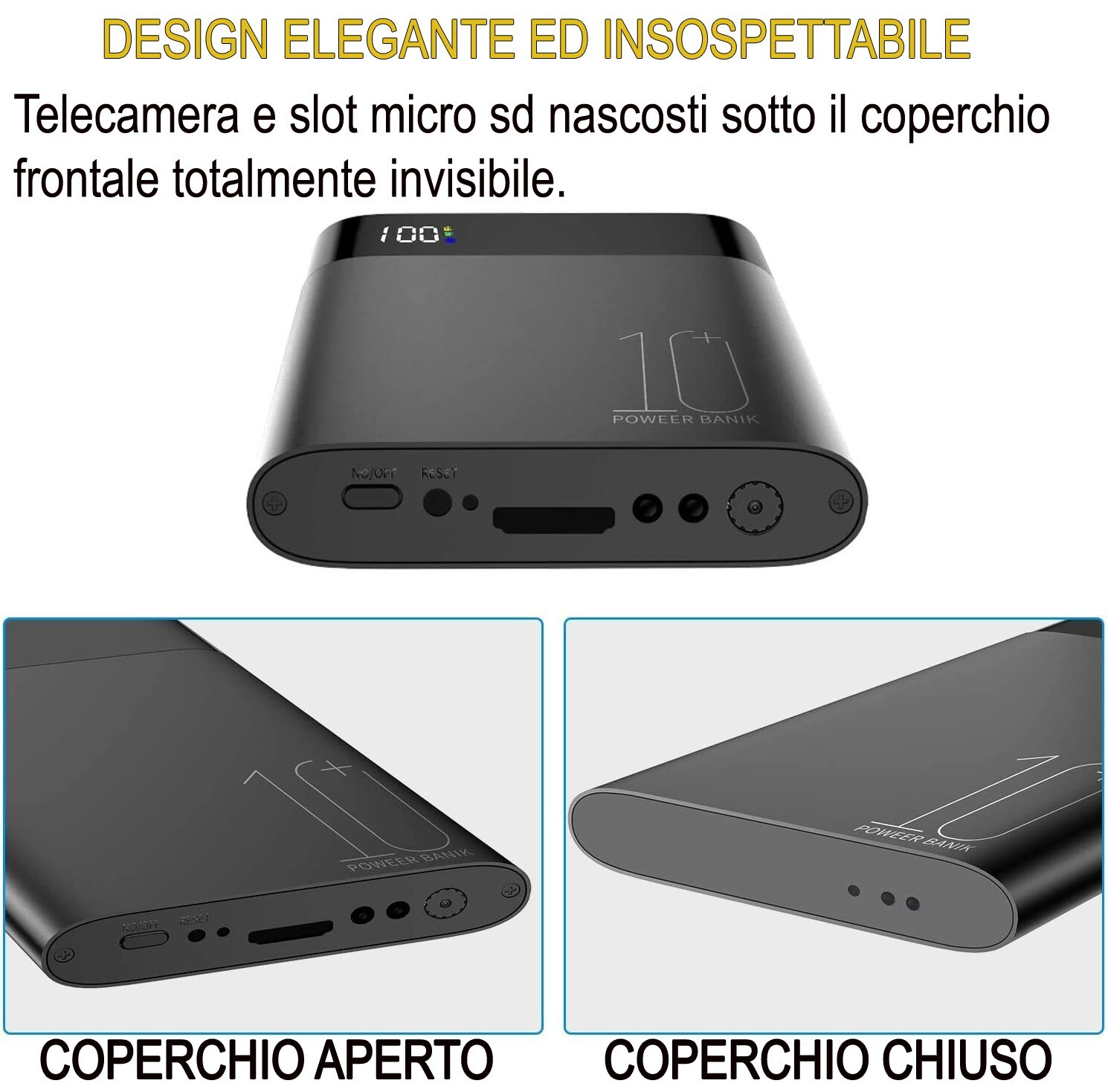 Telecamera Spia microcamera WiFi infrarossi nascosta mini micro spycam ...