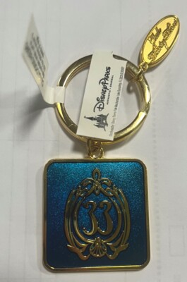 DISNEY CLUB 33 Keychain 50th Anniversary Limited Aqua Blue Club 33 Rare ...