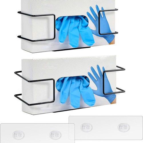 2 Pieces Rubber Gloves Organizer Disposable Glove Dispenser for Garage ...