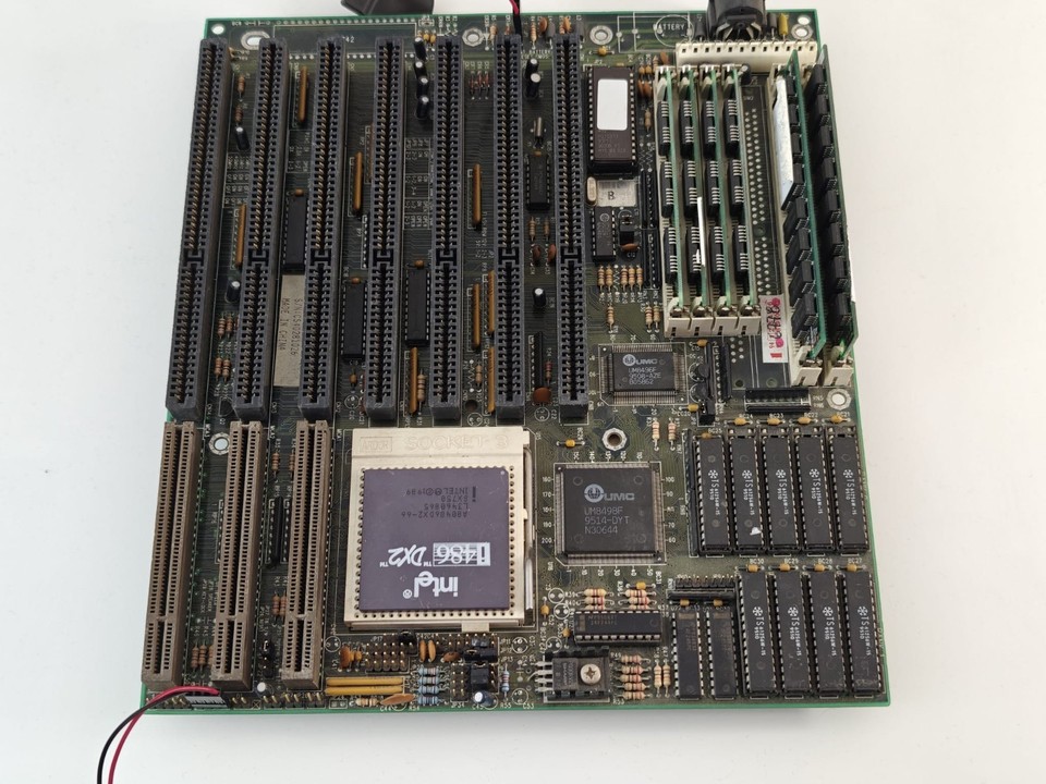 486 board Vesa Local Bus BCOM MD-4DUV + 12 MB RAM + intel 486 DX2 66 ...