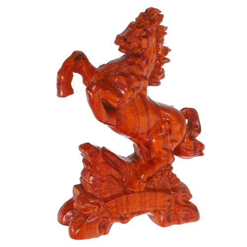 Horse Figurines Statue Decor Decorative Running Statues Carved Standing ...