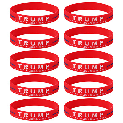 10pcs 2024 Trump Bracelet Take America Back Inspirational Silicone ...