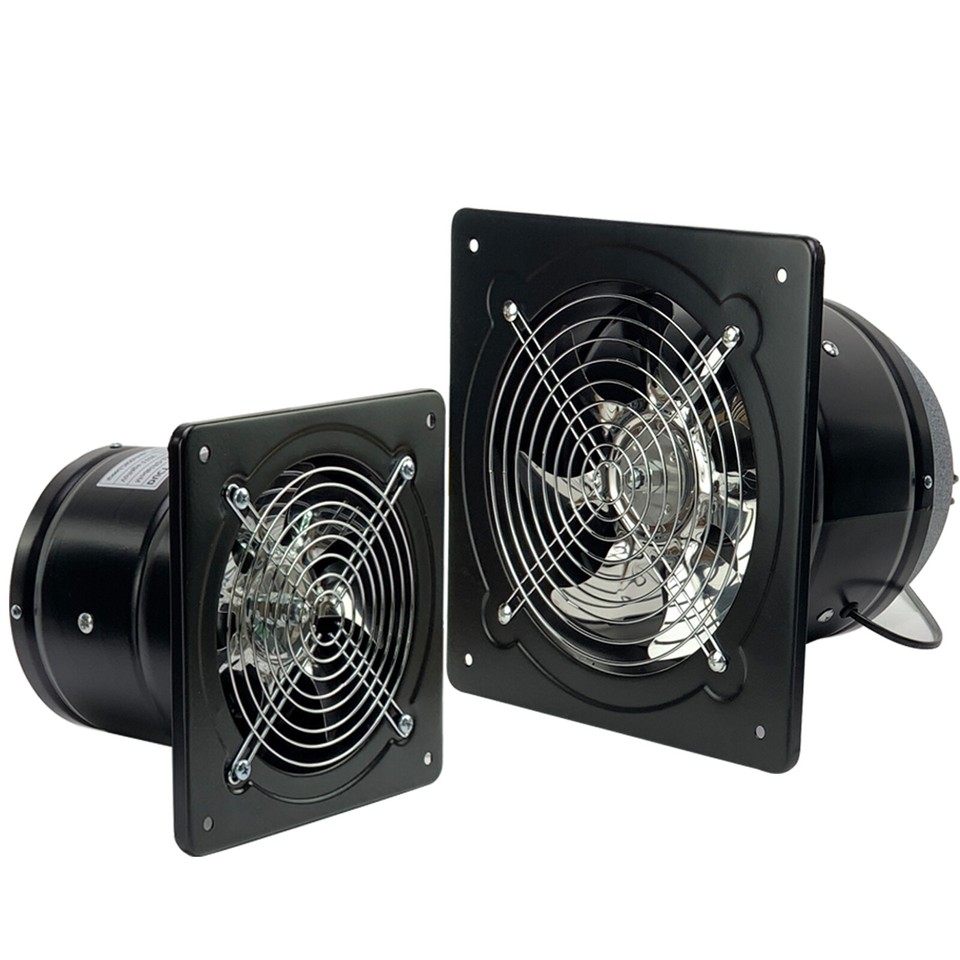 6/8/10/12" Exhaust Fan Ventilation Extractor Fan Wall-Mounted Blower ...
